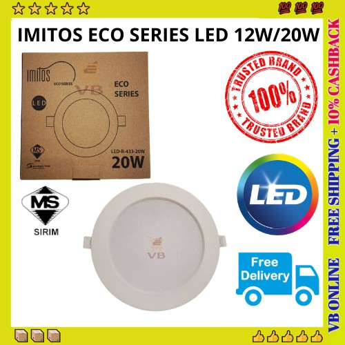 IMITOS ECO SERIES LED DOWNLIGHT 12W/20W (4/6 inch) | Shopee Malaysia