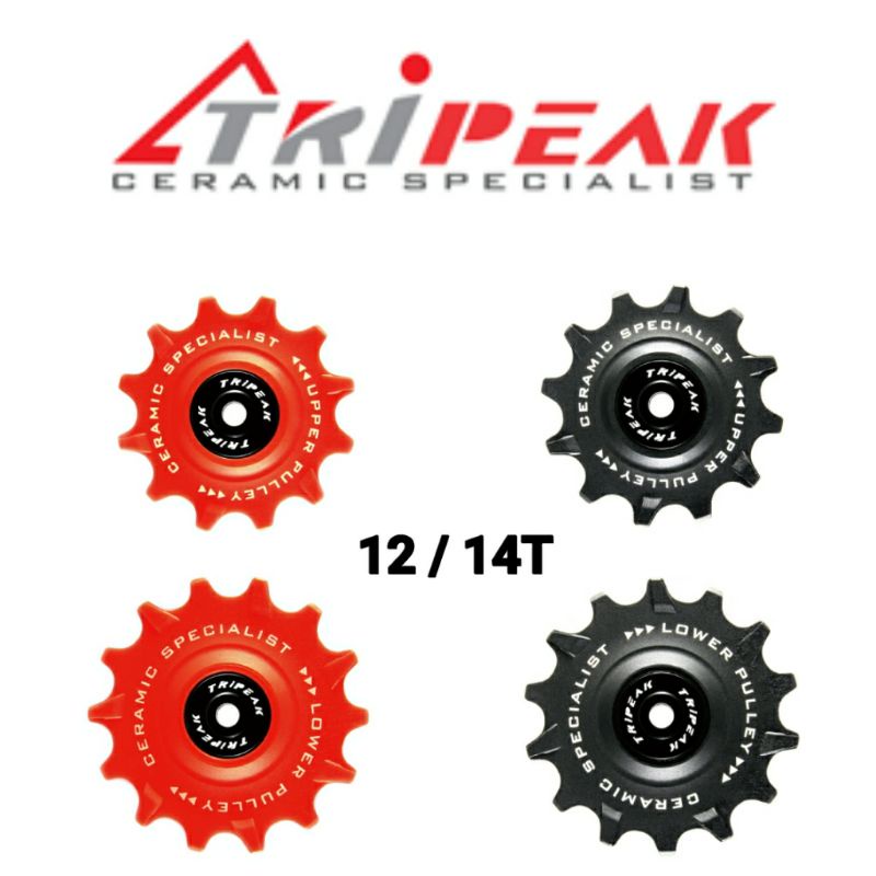 Tripeak Ceramic Pulley Over Size Pulley（12/12T , 12/14T）11s 「Made In ...