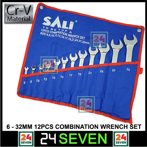 12pcs SALI Combination Spanner Wrench Set 6mm-32mm CRV Chrome Vanadium ...