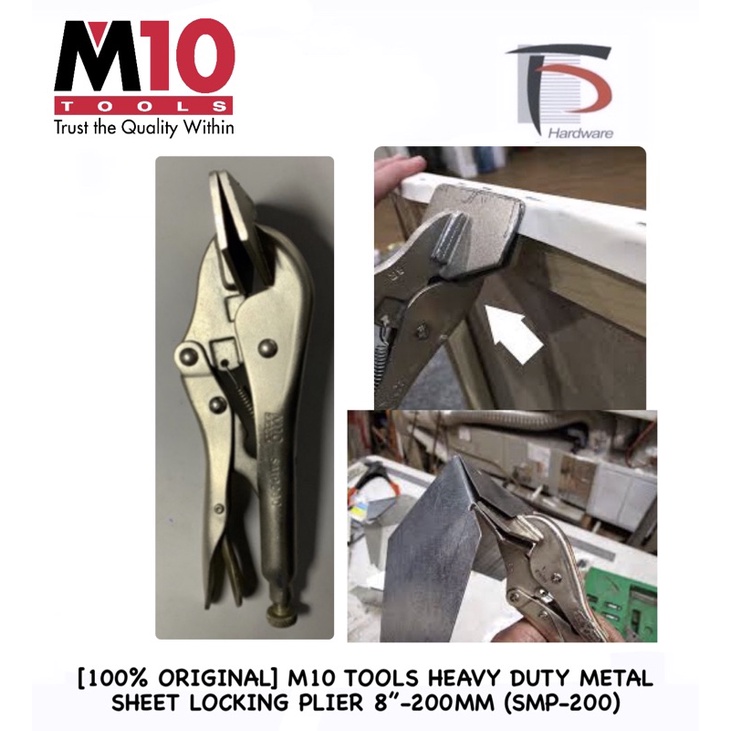[100% ORIGINAL] M10 TOOLS HEAVY DUTY METAL SHEET LOCKING PLIER 8”-200MM ...