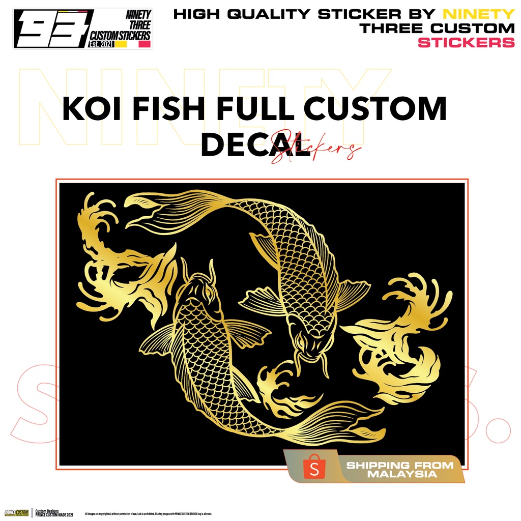 KOI FISH FULL CUSTOM DECAL STICKERS | Shopee Malaysia