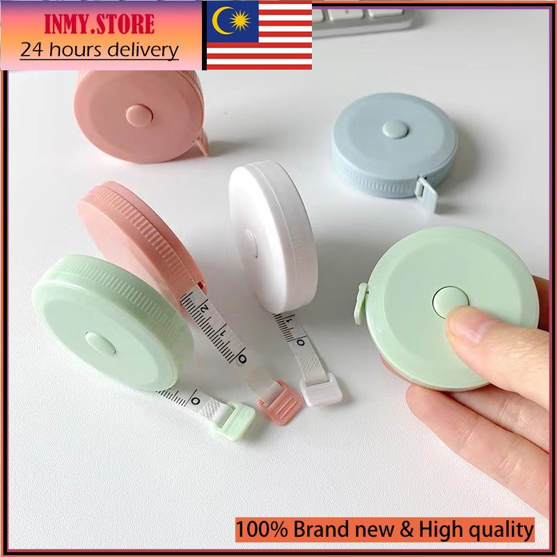 💕Telescopic Tape Measure 150cm 60 Inch Push Button Tape Body Measuring ...