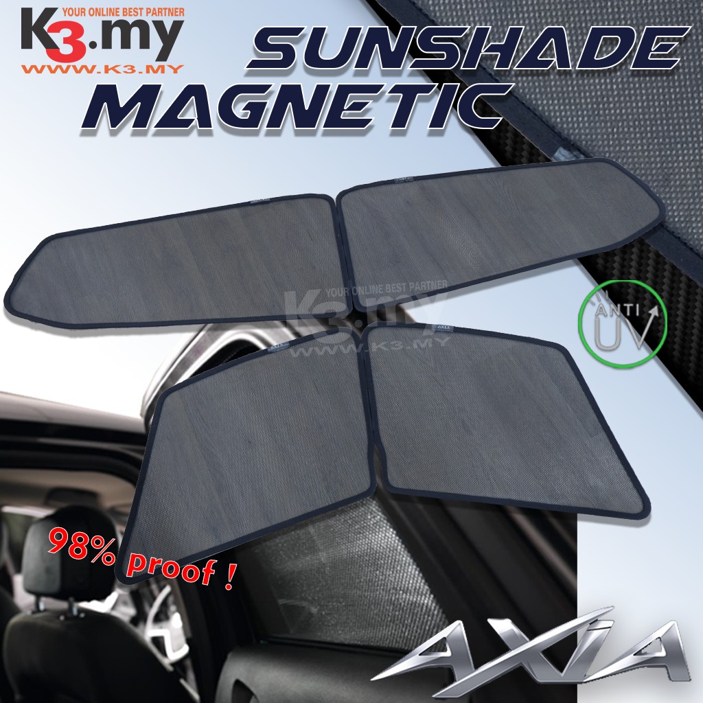 Perodua Axia Sunshade Magnetic (4pcs/set) | Shopee Malaysia