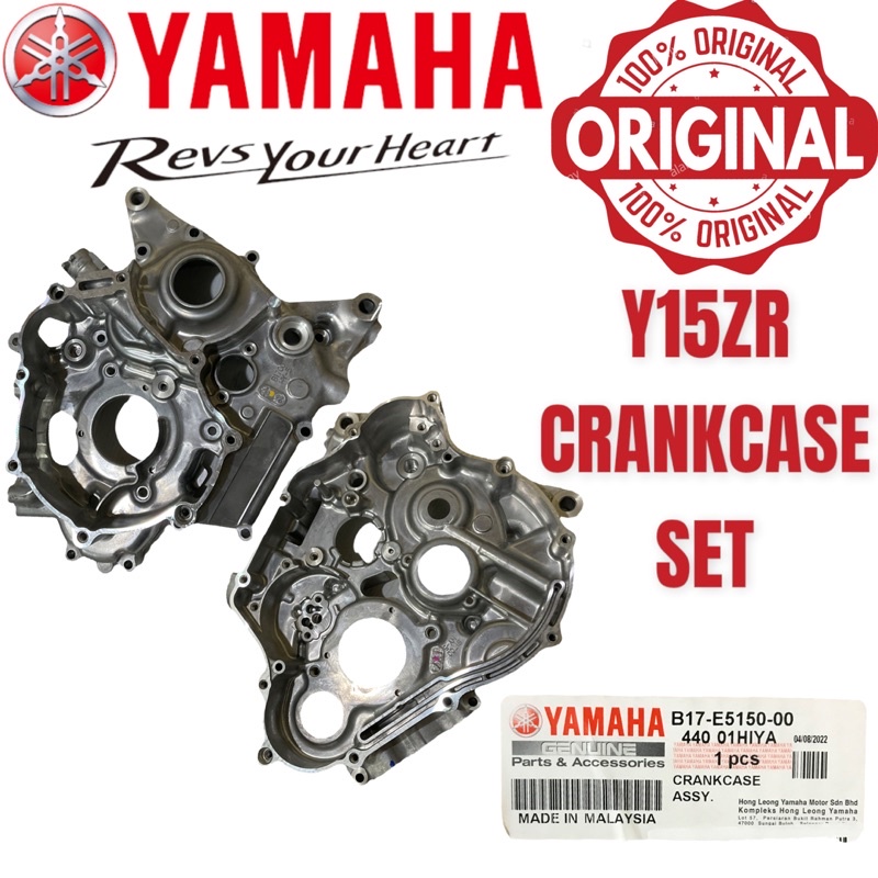 YAMAHA Y15ZR Y15 YSUKU 100% ORIGINAL CRANKCASE CASING SET KOTAK ENGINE KULIT ENJIN TENGAH CRANK ...