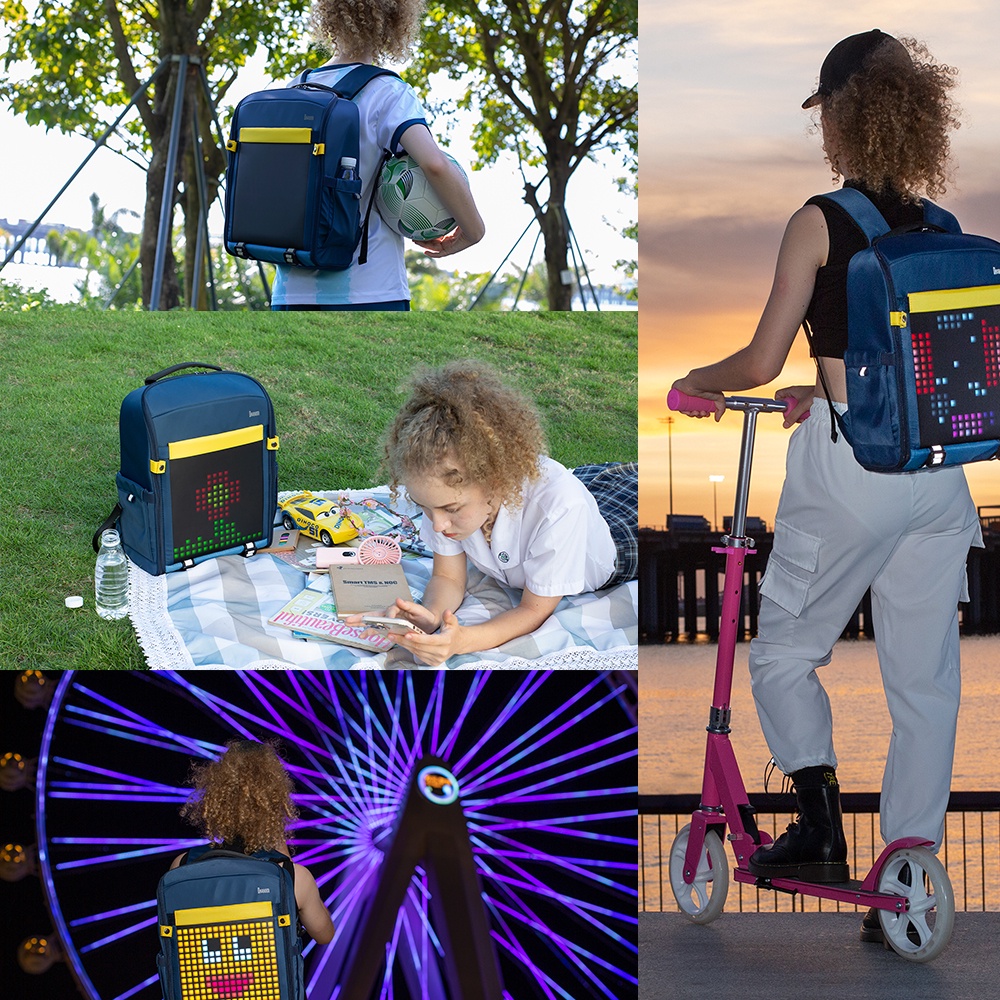 Divoom Pixoo Backpack S Customisable Pixel Art Multi Compartments ...