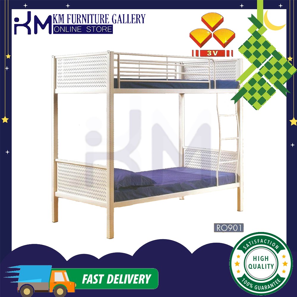 KM Furniture 3V RO901 White Color Nanaa Quality Metal Single Double ...