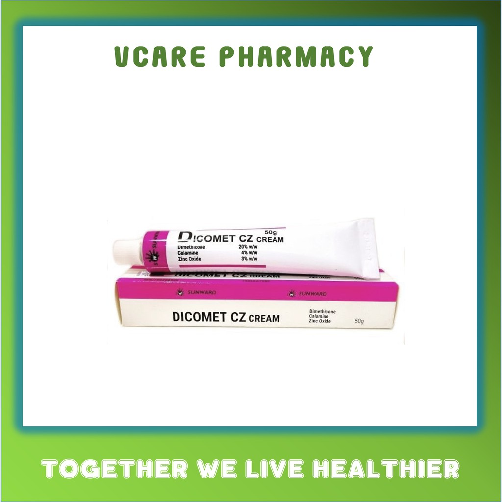 DICOMET CZ CREAM (ZINC OXIDE )DIAPER NAPPY RASH 50G | Shopee Malaysia