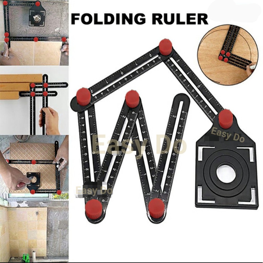 High Quality Adjustable 6 Multi Angle Ruler Measuring Foldable Ruler ...