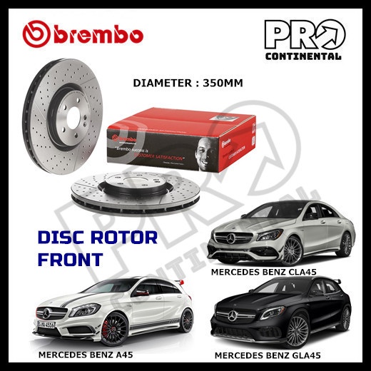GENUINE BREMBO SPORT MERCEDES BENZ A45 CLA45 GLA45 FRONT REAR DRILLED ...