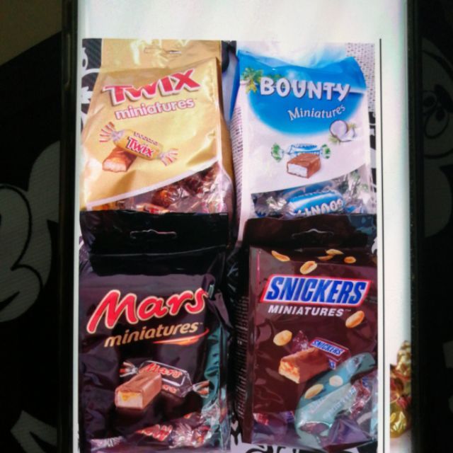 Mars,Snickers,Bounty,Twix Miniatures 220g | Shopee Malaysia