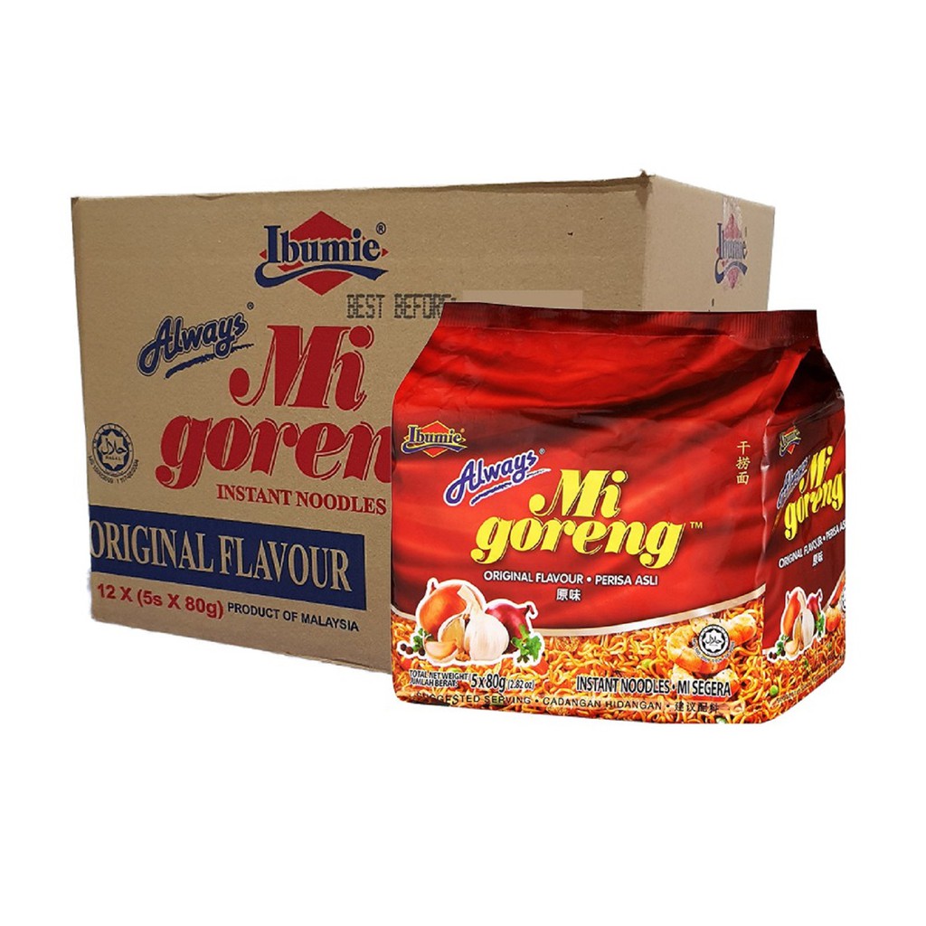 Ibumie Always Mi Goreng Original - 1Carton (5'sX80gx12) | Shopee Malaysia