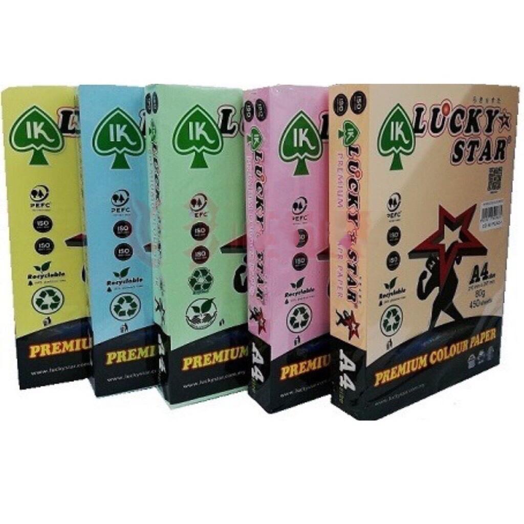 Lucky Star A4 Light Colour Paper 80gsm(450s) | Shopee Malaysia