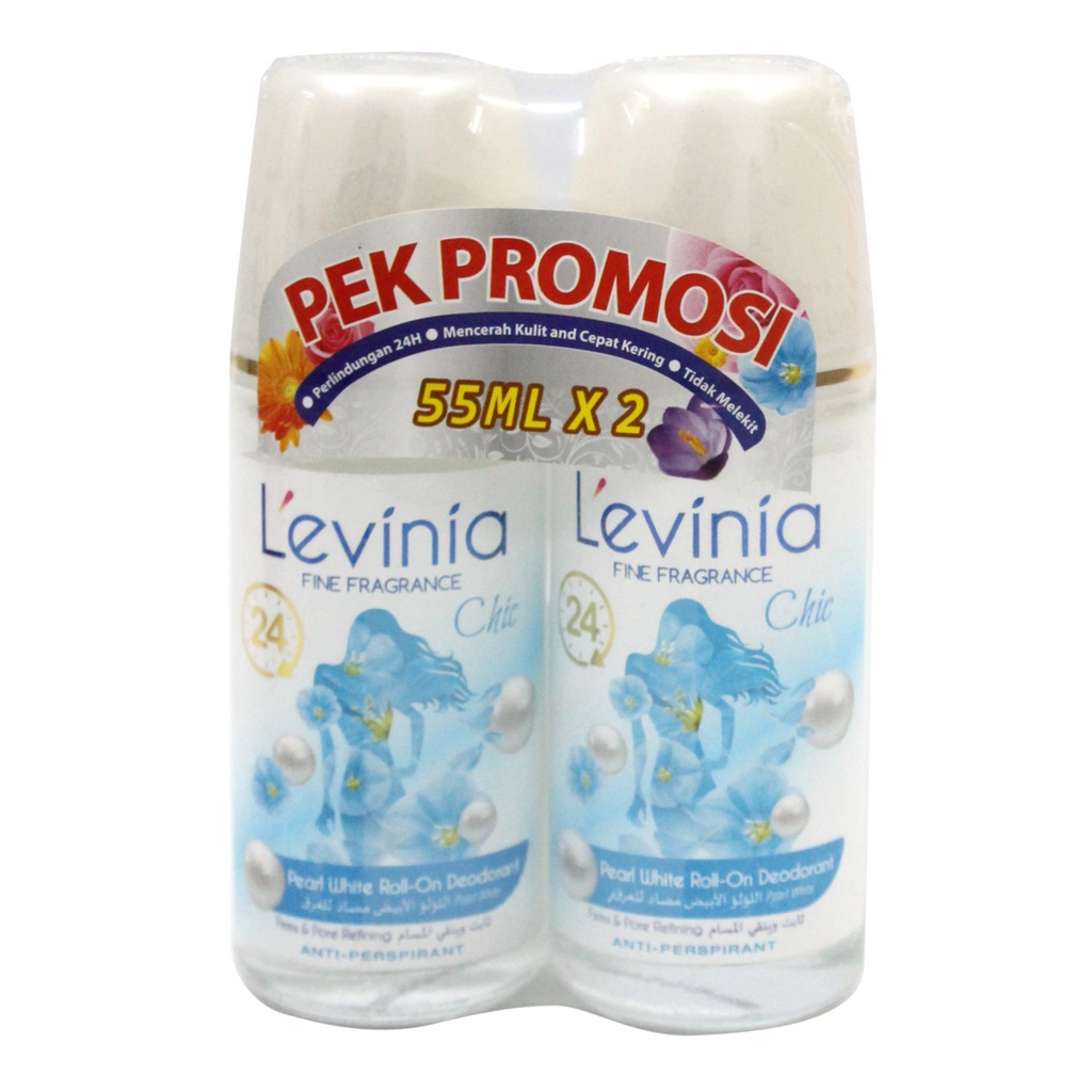Levinia Deo Roll On Women Twin Pack (55ml x 2's) - Chic | Shopee Malaysia