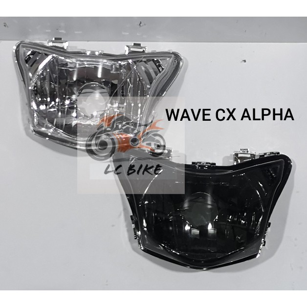WAVE110 CX ALPHA HEAD LAMP LAMPU DEPAN CLEAR SMOKE TINTED | Shopee Malaysia