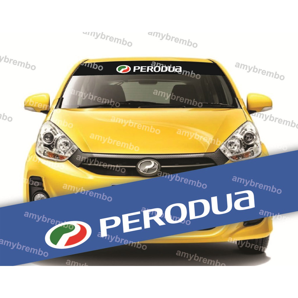COLOUR CAR FRONT SUNSHIELD Windshield Sticker perodua | Shopee Malaysia