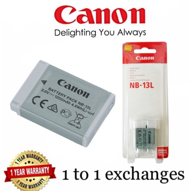 CANON NB-13L 100%Original Battery CANON 1 Year Warranty | Shopee Malaysia