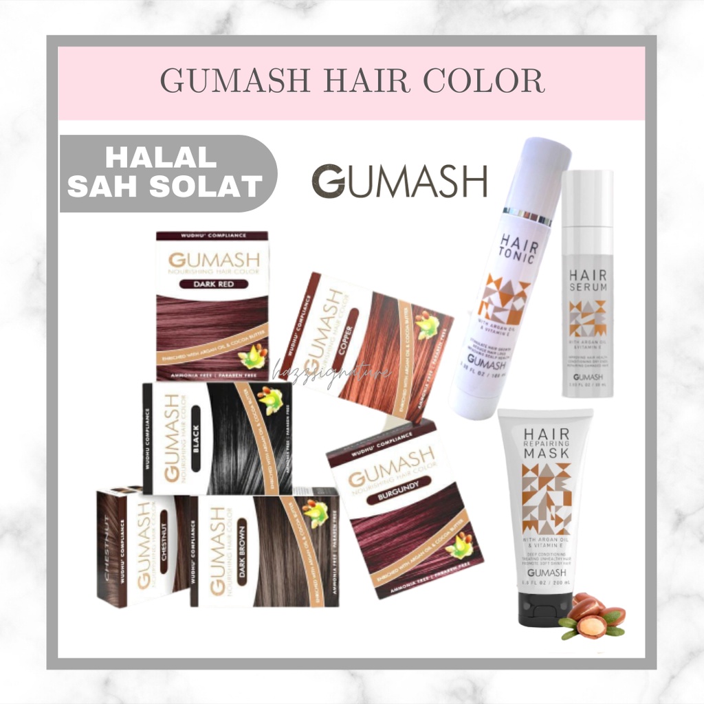 PEWARNA RAMBUT GUMASH NOURISHING HAIR COLOR HALAL GUMASH HAIR COLOUR ...