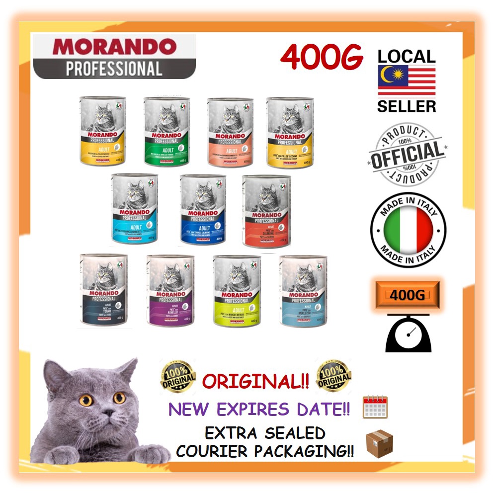 🌟100% ORIGINAL🌟 MORANDO PROFESSIONAL CAN Wet Food / MAKANAN KUCING /WET ...
