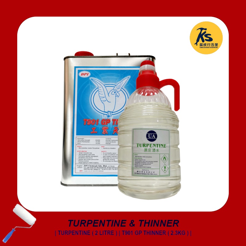Turpentine & Thinner ( TURPENTINE 2 LITRE | T901 GP THINNER 2.3KG ...