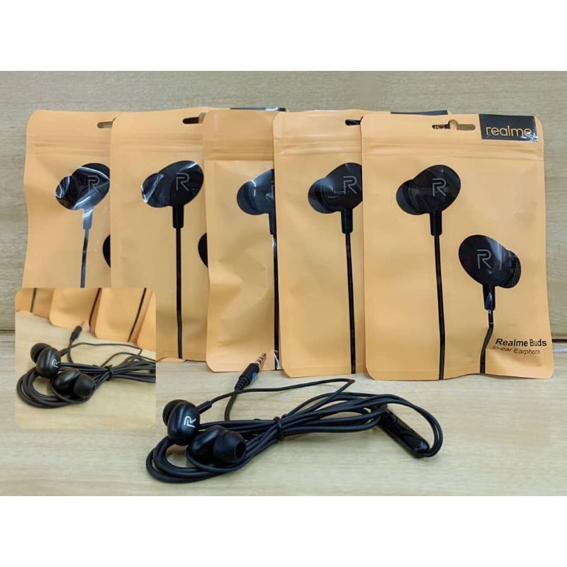Realme Buds Stereo Sound 3.5mm RMA101 IN-Earphone With Mic | Shopee ...