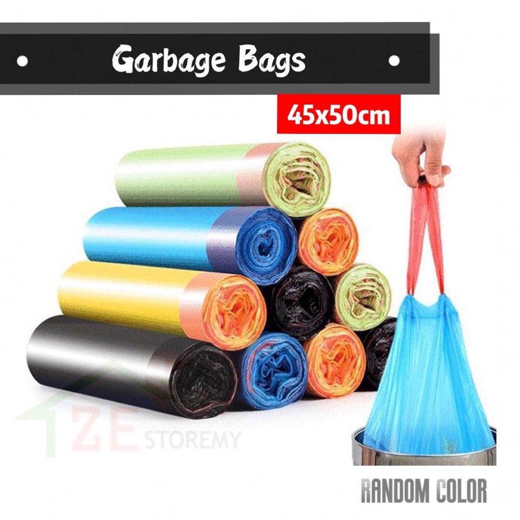 Random Color Garbage Bags 15pcs/Roll 45x50cm Office Cleaning Trash Bags ...