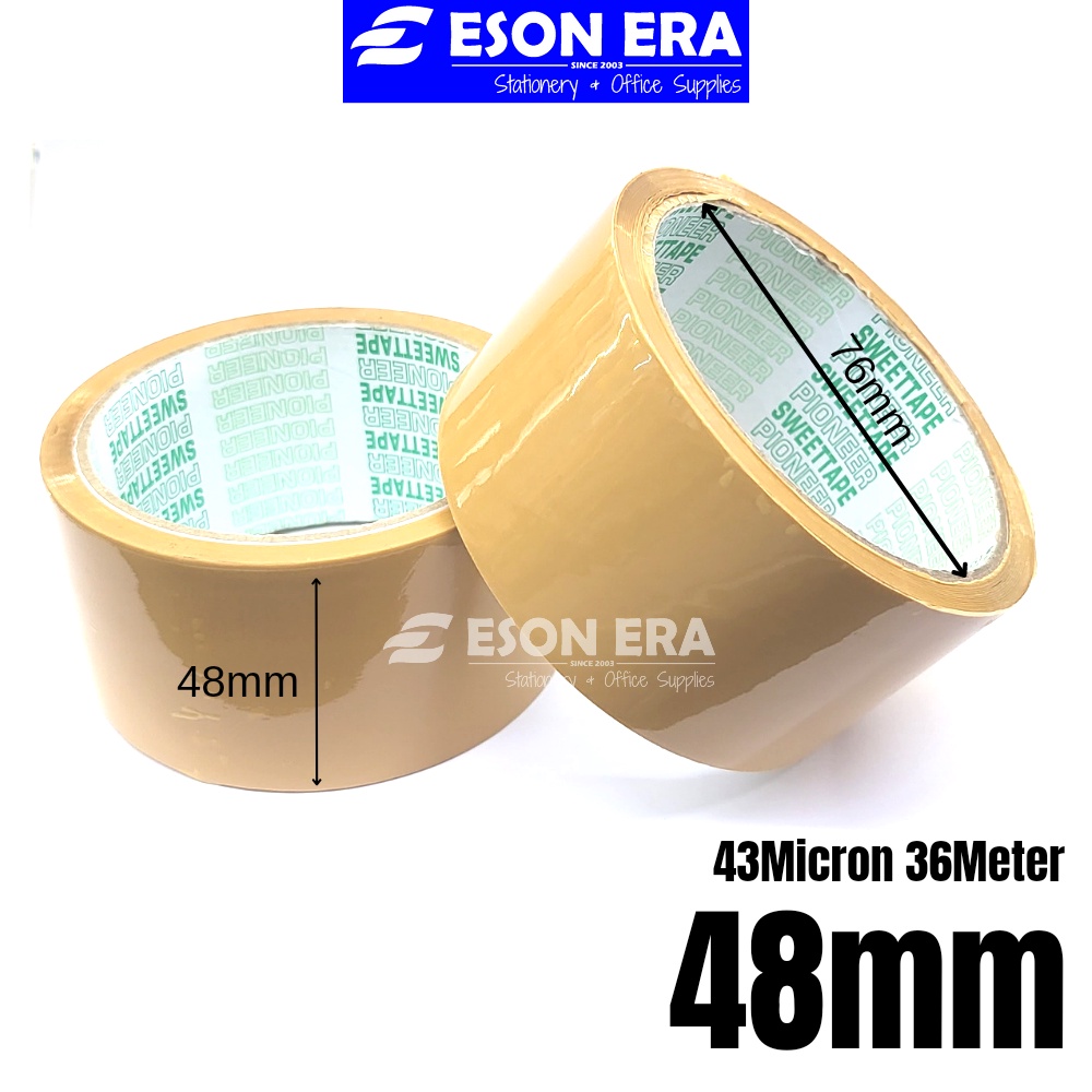 Sweettape Pioneer OPP Tape 40yard 43micron 12mm/18mm/24mm/36mm/48mm ...