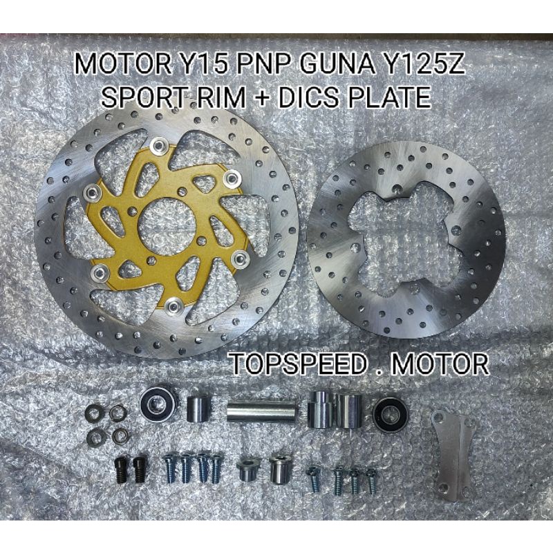 MOTOR Y15 MODIFY PNP GUNA SPORT RIM + DICS PLATE Y125Z COMBO BUSH DEPAN ...