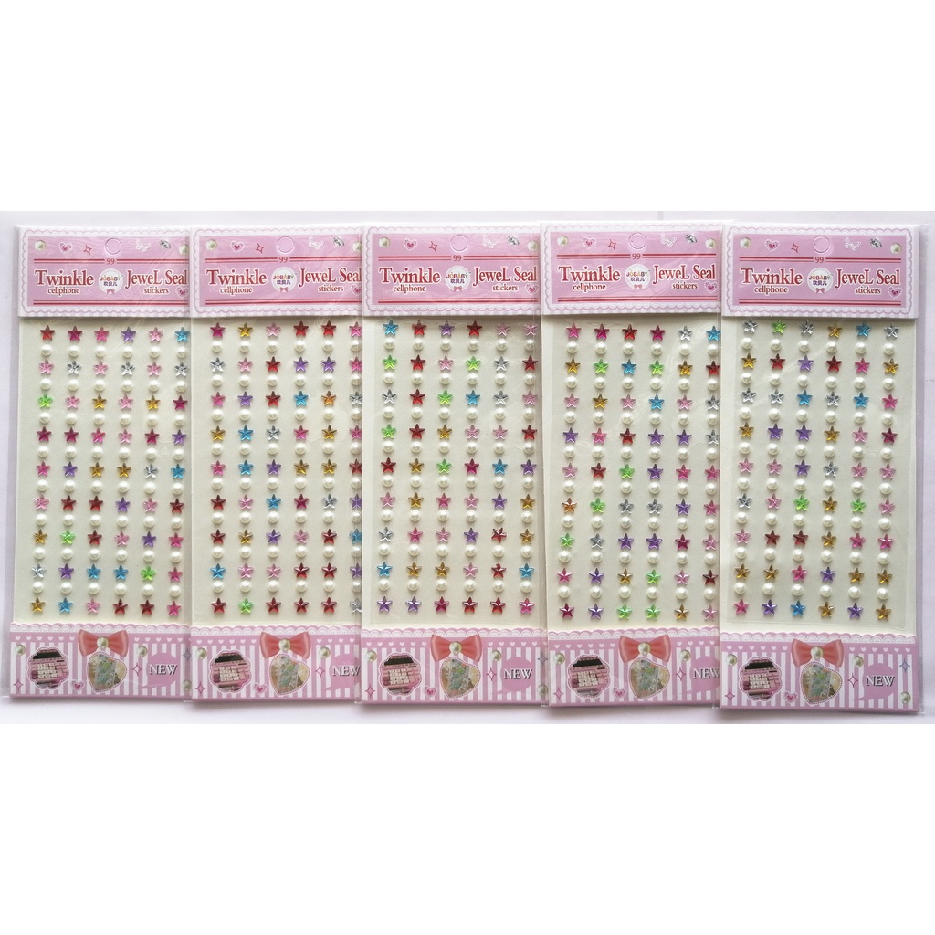 1 Piece RANDOMLY PICK Sticker Manik DIY Pearl Sticker Twinkle Acrylic ...