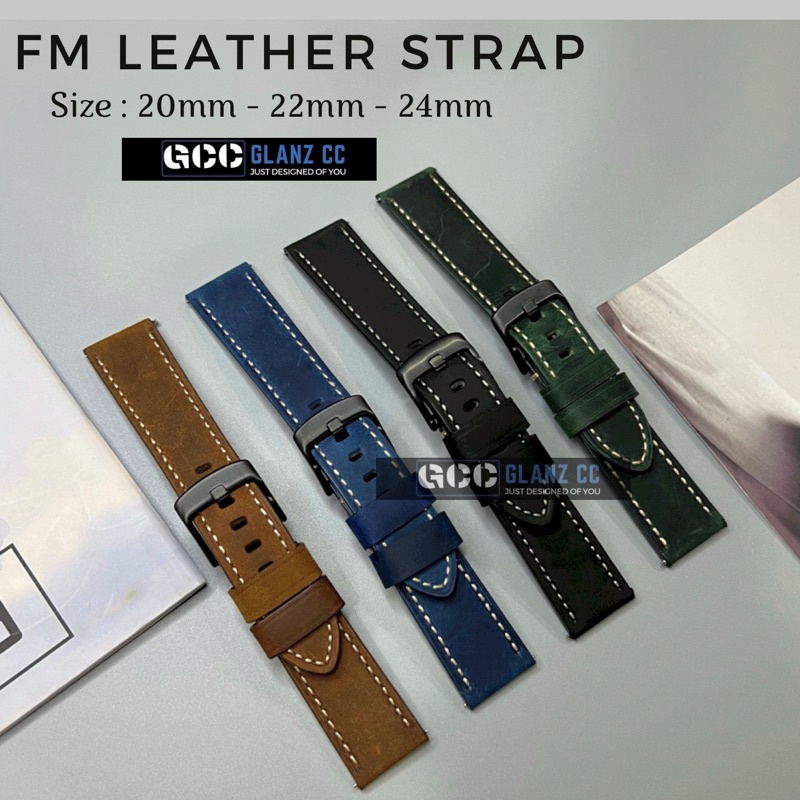 New Cowhide Leather Watch Strap Vintage Style Quick Release Pin Strap ...