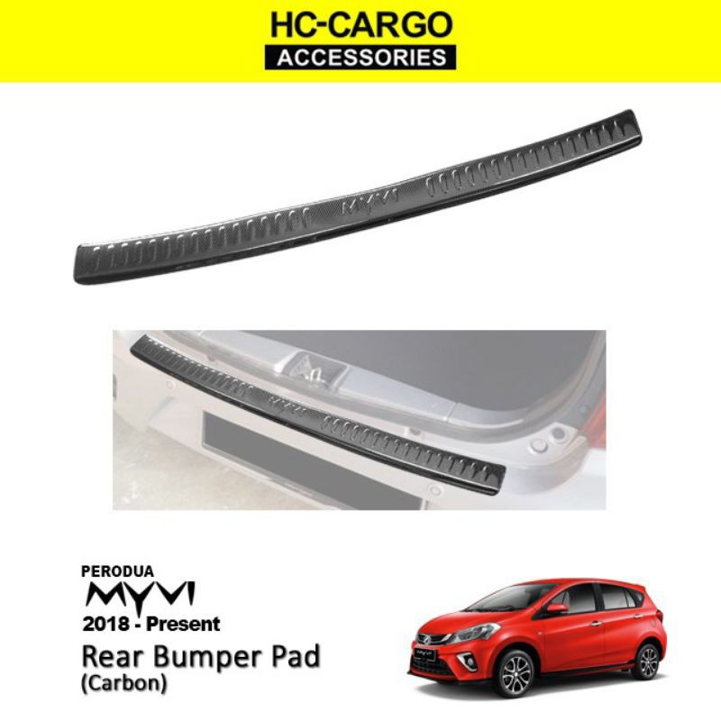 Perodua Myvi 2018- Current Rear Bumper Guard (Carbon) | Shopee Malaysia