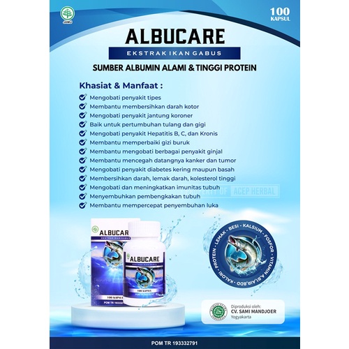 Albucare Cork Fish Capsules Medicine Dryer Wounds Helps Help Fast Wound ...