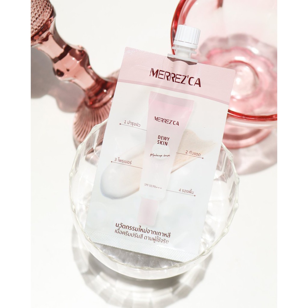 Merrezca dewy skin makeup base spf 50 PA +++ 5ml. 4 in 1 Foundation ...