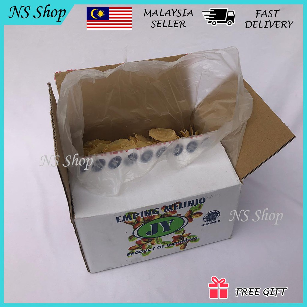 A NAOKO_STORE [READY] JY Emping Melinjo. 1kg(BOX) , 1KG(PACK) , 500G ...