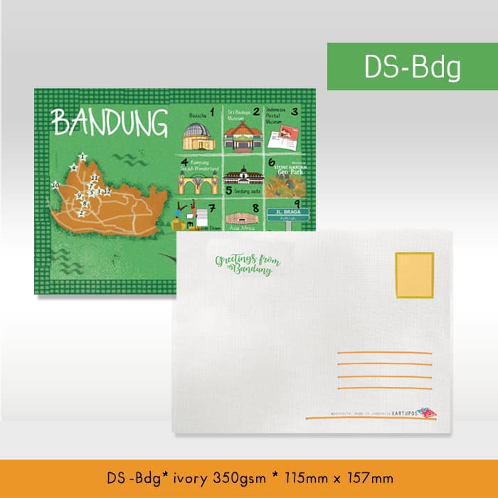 Posnesia Indonesia Tourist Map Postcard/Postcard Map Of Indonesian ...