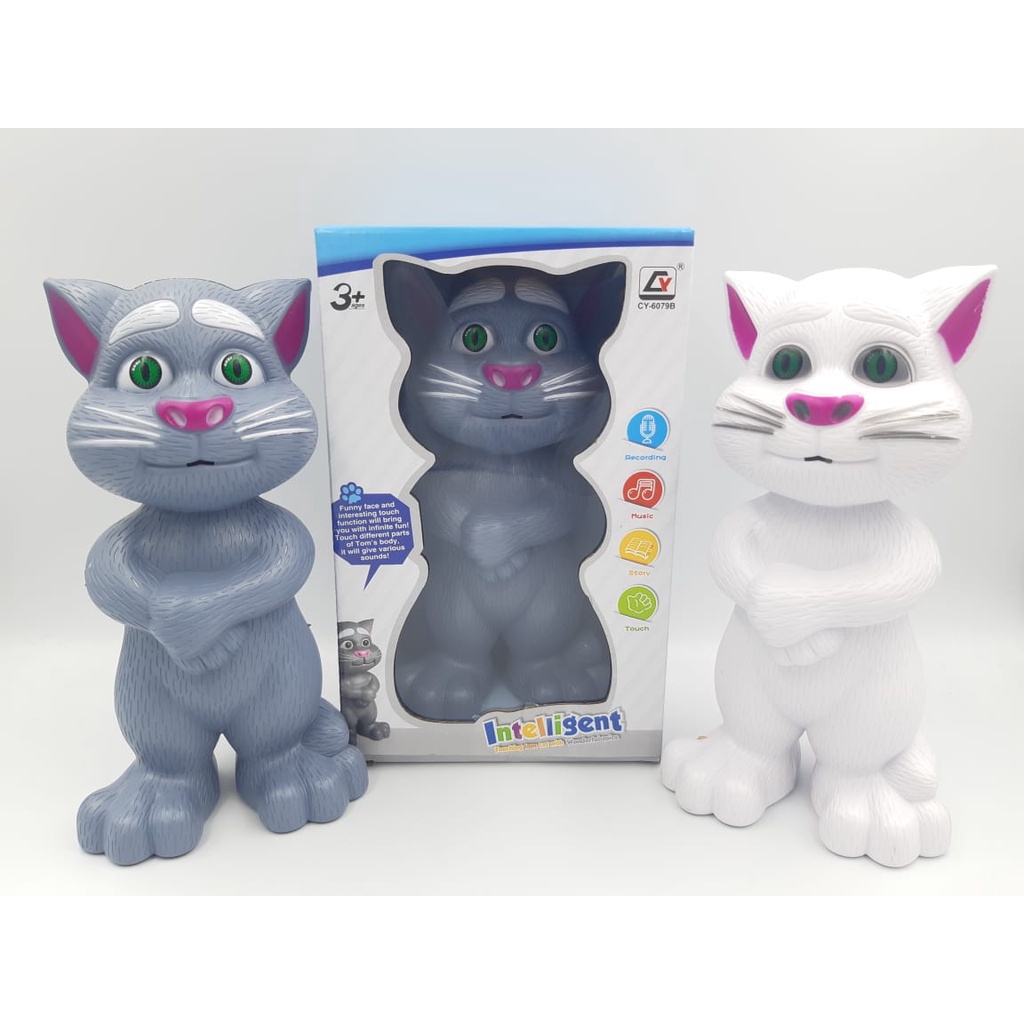 FREE BATTERY Talking Tom Cat Intelligent Touch Record Story Tell Music ...