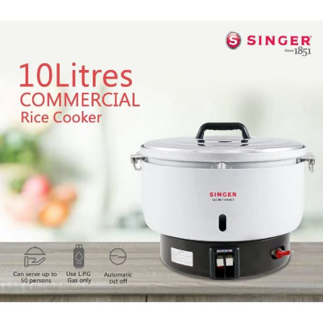 SINGER GR101 Commercial Gas Rice Cooker 10L | Shopee Malaysia