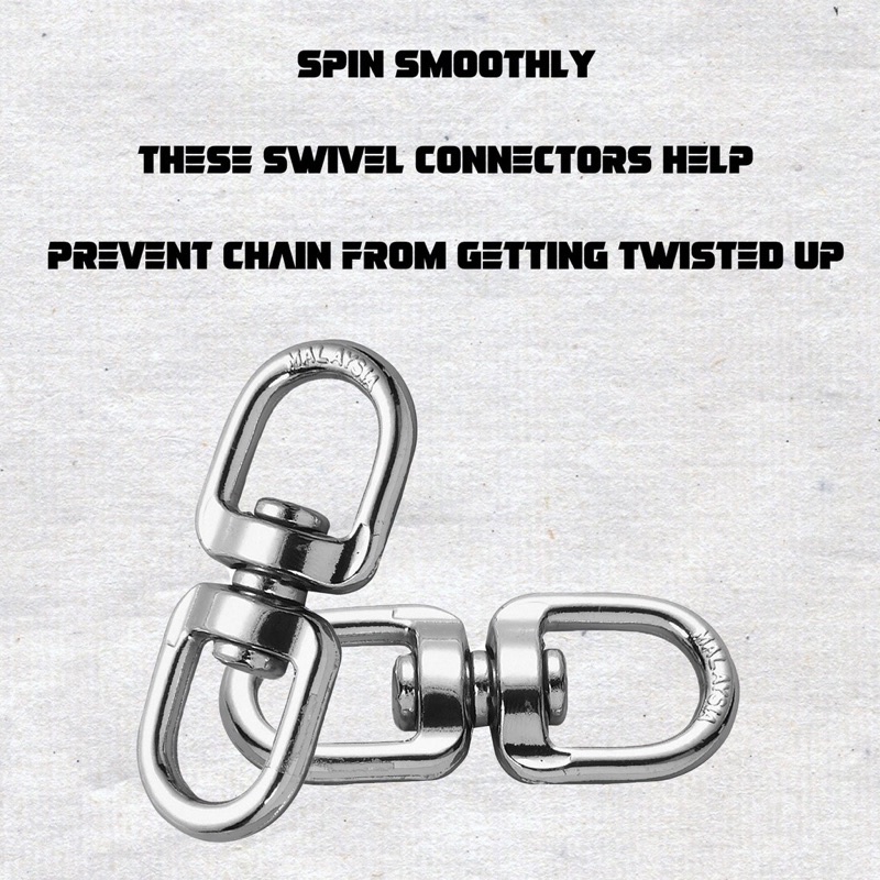 16MM STAINLESS STEEL 304 SWIVEL CONNECTION SCREW LOCK CLIMBING GEAR ...