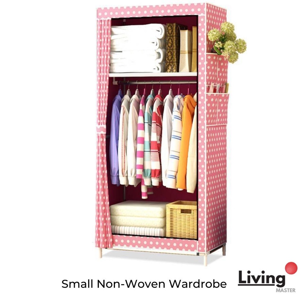 Non Woven Wardrobe Small Simple Wardrobe Cloth Storage Clothes Organizer Non-woven Wardrobe ...