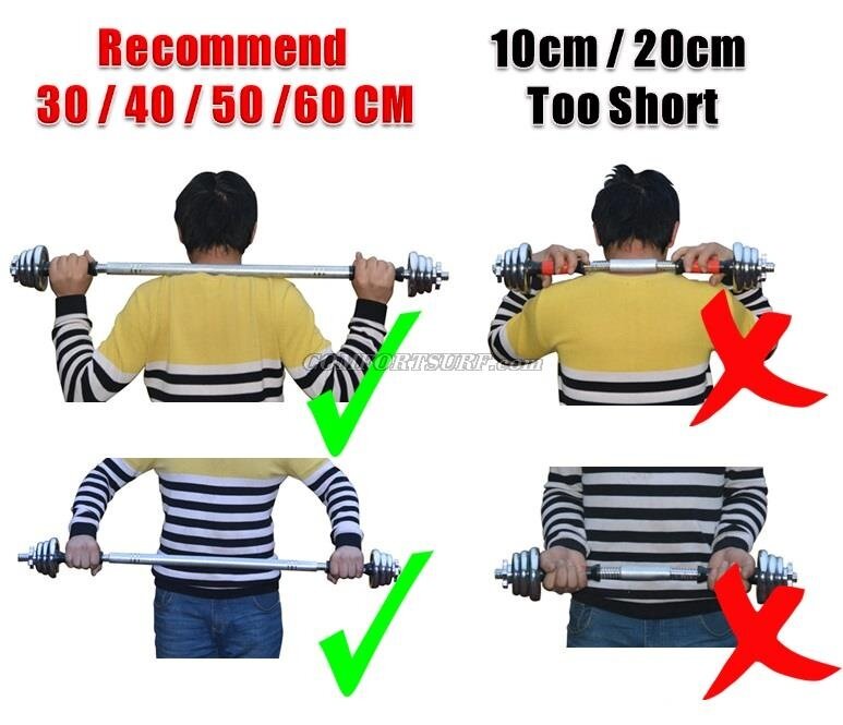 Gym Dumbbell Dumbell Extender Bar 30CM 40CM 50CM 60CM Extender Rod ...