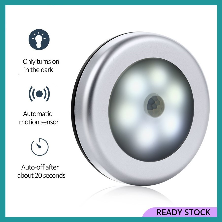 Motion sensing LED Light Wardrobe Cabinet Stick-on Battery Powered ...
