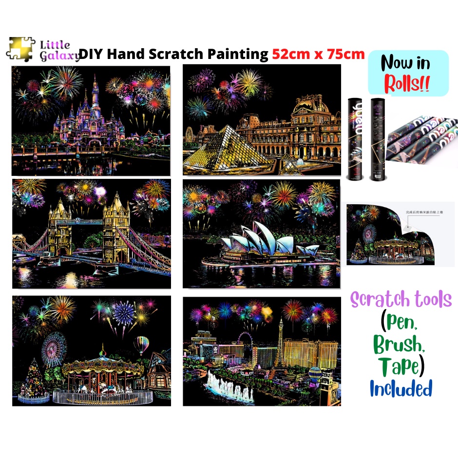 [Ready Stock][Birthday Gift] DIY creative hand scratch painting Large ...