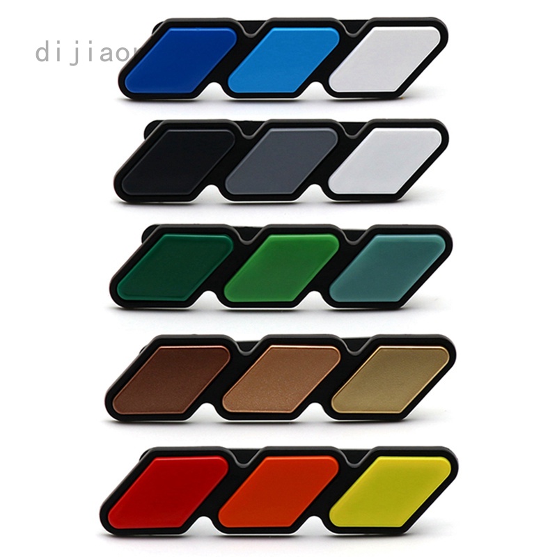 Tri-color 3 Grille Badge EMBLEM Stickers Decals Auto Car Accessories ...