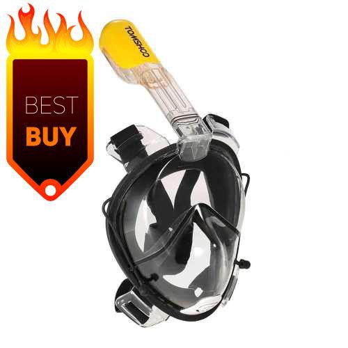 TOMSHOO Adult Male Swimming Diving Snorkel Mask (black) | Shopee Malaysia