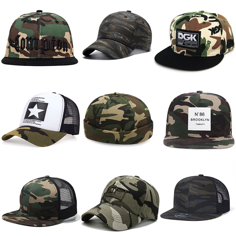 camouflage baseball cap topi lelaki vintage cap Fashion cap men High ...