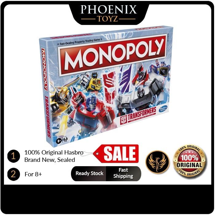 [PhoenixToyz] 100% ORIGINAL Hasbro Monopoly Transformers | Shopee Malaysia