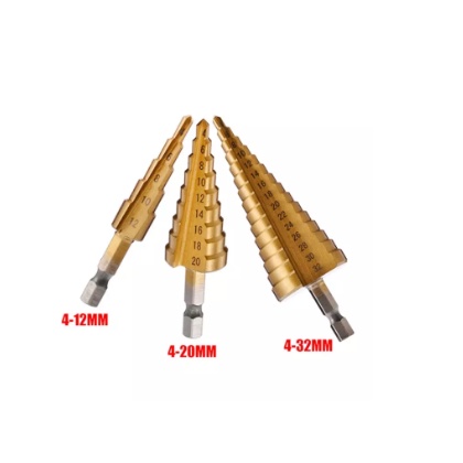 HSS Steel Step Cone Drill Titanium Bit Hole Cutter 4mm-32mm | Shopee ...