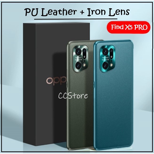OPPO Find X5 / X3 PRO Original PU Leather Upgrade Iron Lens Protection ...