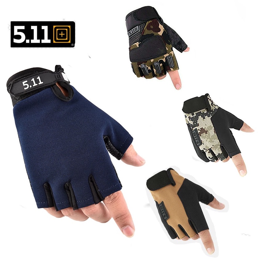 5.11 series Half Finger Glove Outdoors Ride Anti-Slide Tactical Drive ...