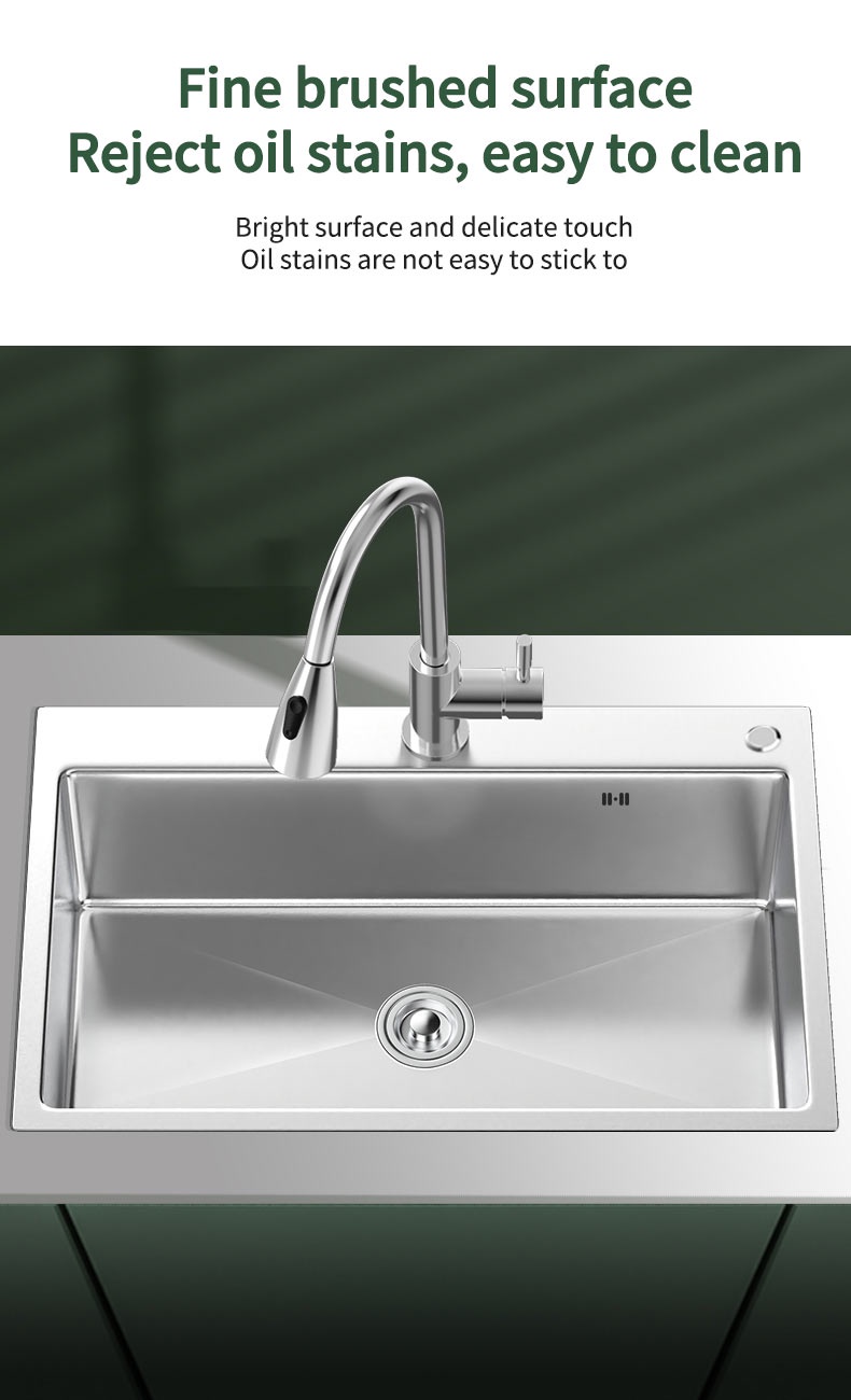 Singki Dapur Nano Sinki 304 Stainless Steel Handmade Single Bowl ...