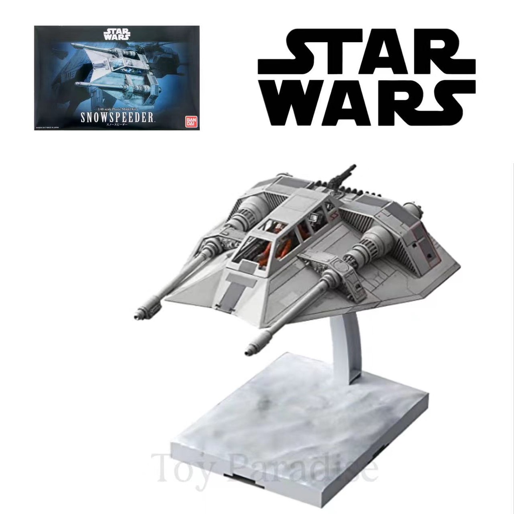 Original Bandai Star Wars Snowspeeder Plastic Model Kit Scale 1/48 ...